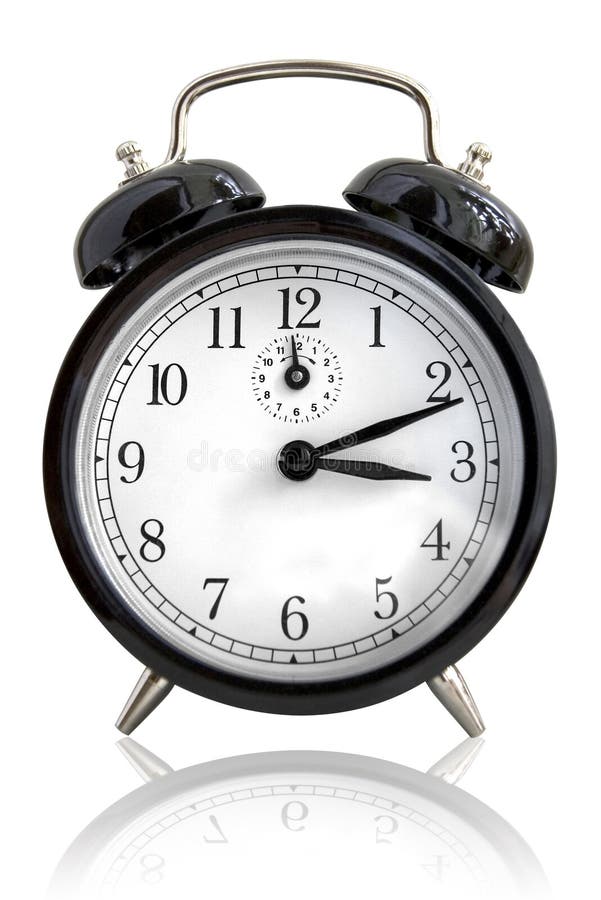 Black Desktop Clock stock photo. Image of second, battery - 438710