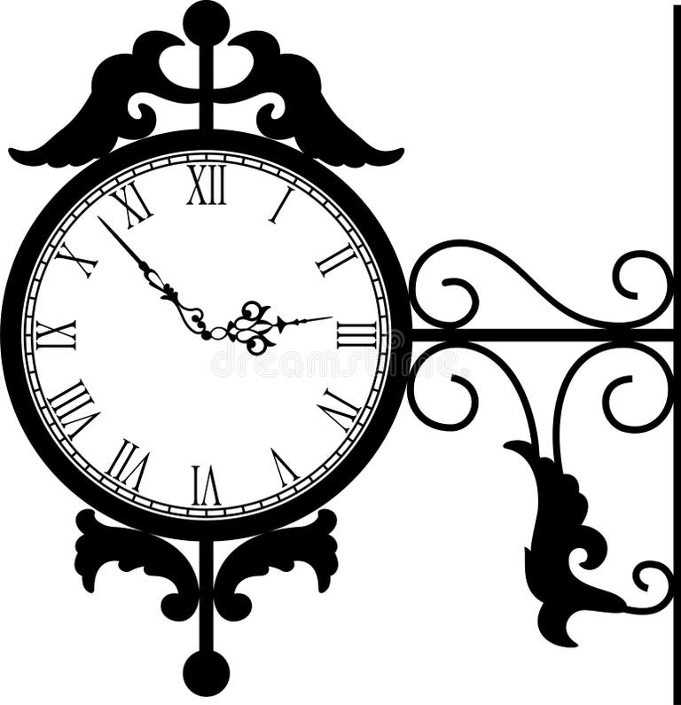 Street Clock Vector Stock Illustrations – 3,629 Street Clock Vector ...