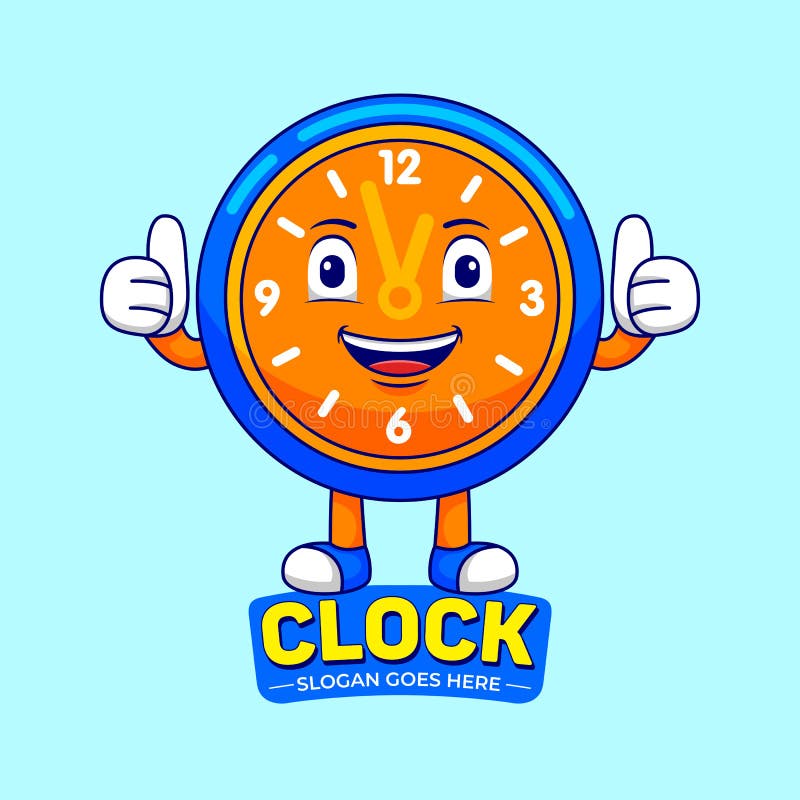 Clock Mascot Logo Vector stock vector. Illustration of alert - 247736396