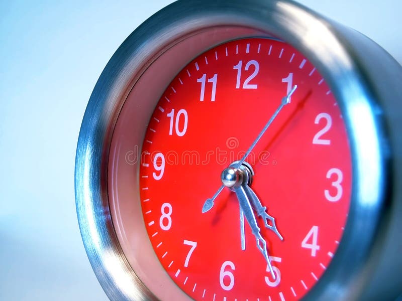 Red clock stock illustration. Illustration of beauty, metal - 4003948