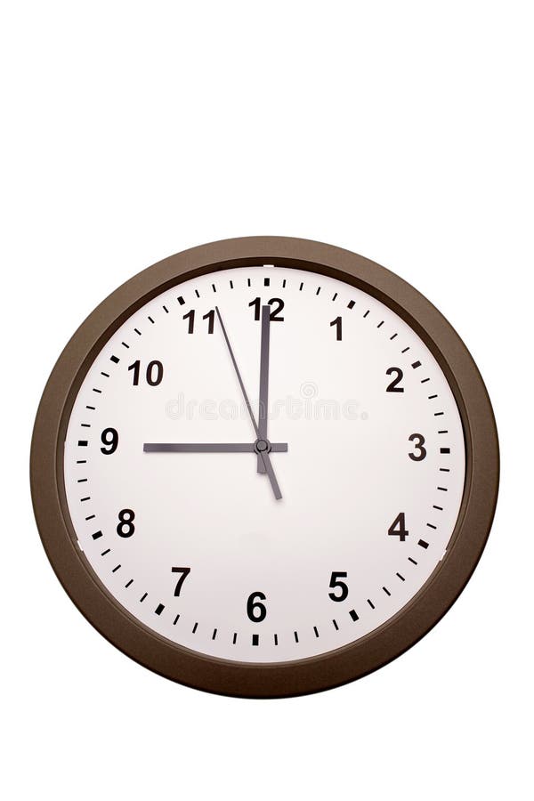 Clock showing 9 o clock stock image. Image of hands, hand - 305385