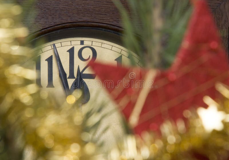 Clock stock image. Image of noel, clocks, xmas, golden - 7630671