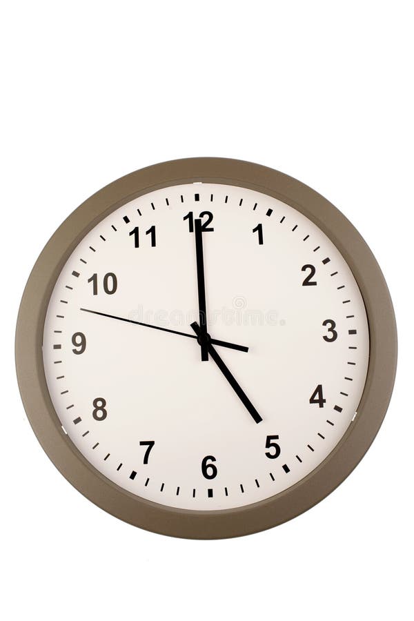 Clock showing 5 o clock stock photo. Image of rush, school - 305388