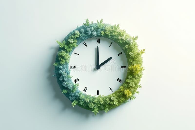 Clock Adjustment Throughout Seasons Stock Illustration - Illustration ...