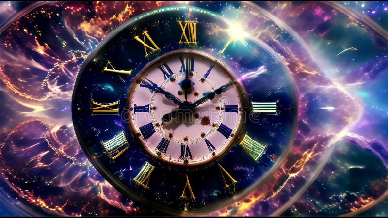 Clock of the Cosmos stock footage. Video of creativity - 301126944