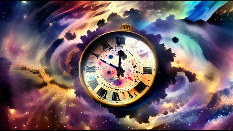 Clock of the Cosmos stock footage. Video of imagination - 301129678