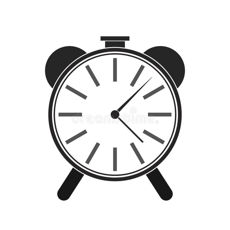 Clock Alarm Timer Wake Up Grey Icon - Vector Illustration Stock Vector ...