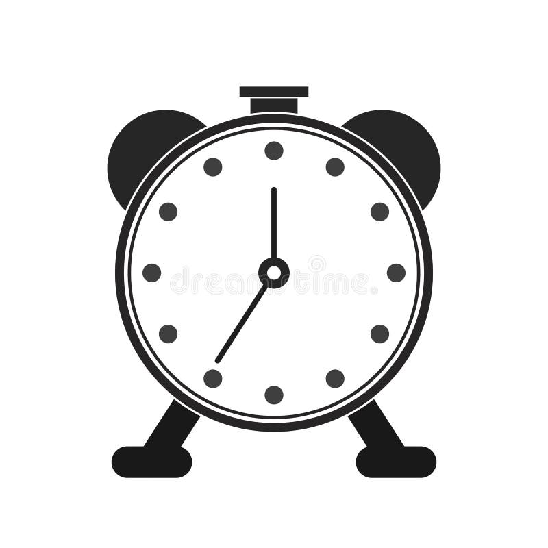 Clock Alarm Timer Wake Up Grey Icon - Vector Illustration Stock Vector ...