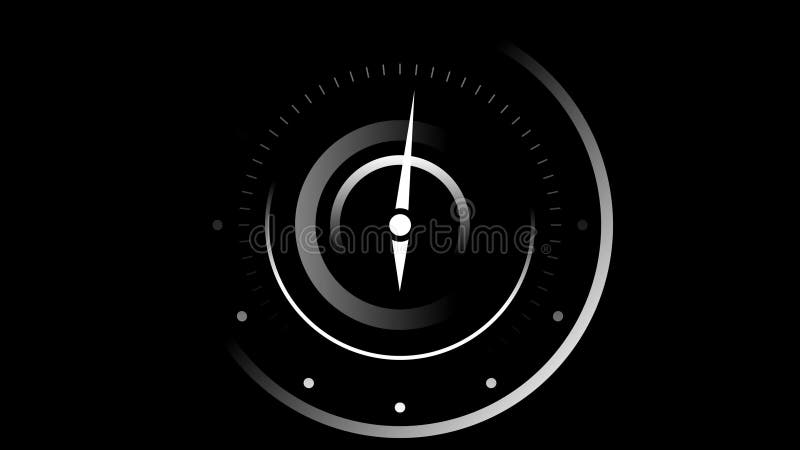 Clock Animation in 12 Hour Loop Animation with Optional Luma Matte ...