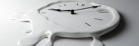 The Clock Appears To Melt Away, with Distorted Hands Indicating the ...