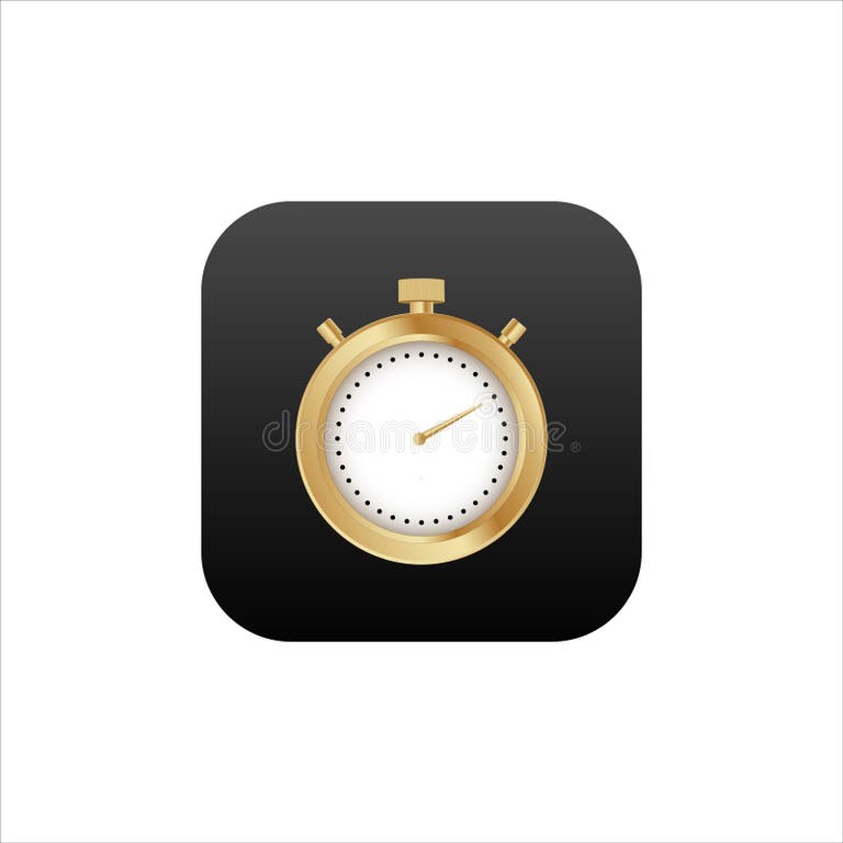 Clock Application for Mobile Phone. Time Icon in Modern Style Stock ...