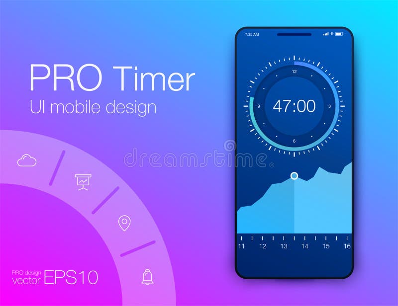 Clock Application UI Design Concept, Vector EPS 10 Stock Vector ... Clock Application UI Design Concept, Vector EPS 10 Stock Vector ...