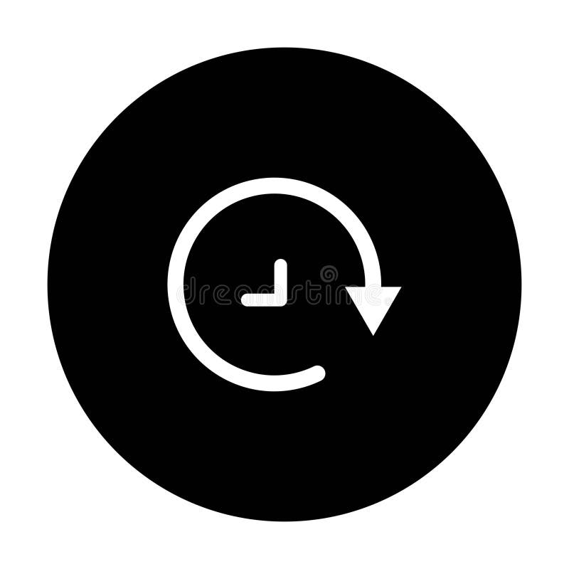 Clock arrow icon stock vector. Illustration of cartoon - 328795085