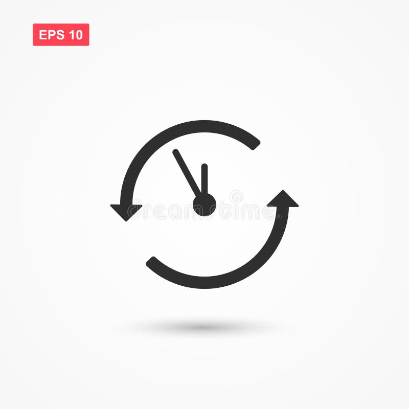 Clock Arrow Arround Vector Icon Isolated 1 Stock Vector - Illustration ...