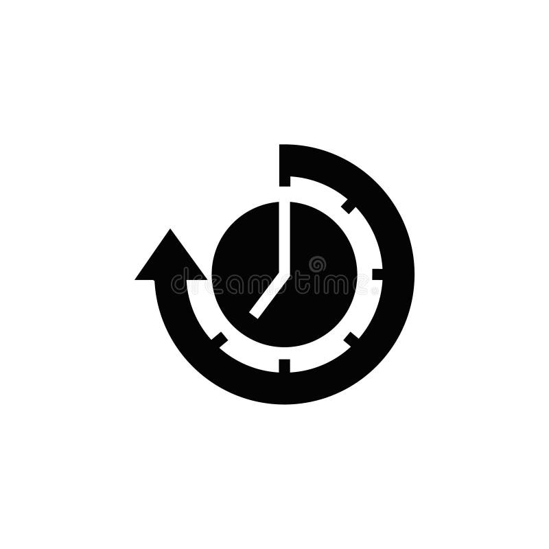 Clock with Arrow Icon. Vector Illustration Decorative Design Stock ...