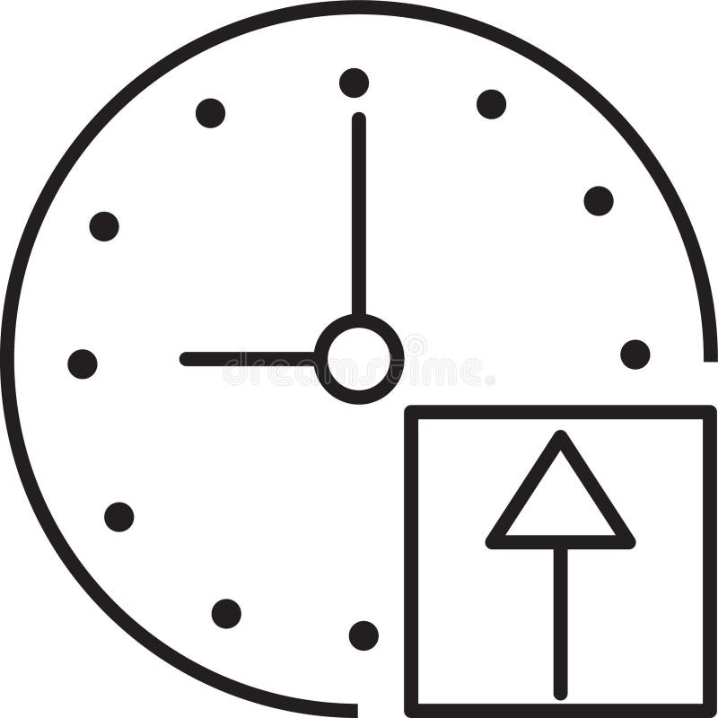 Clock with Arrow Icon. Vector Illustration Decorative Design Stock ...