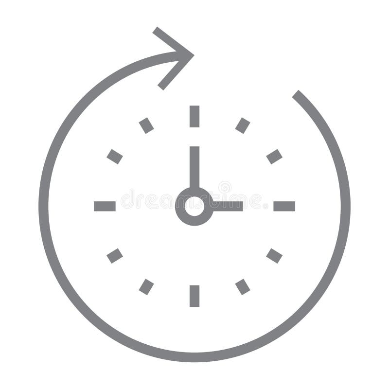 Clock with Arrow Icon. Vector Illustration Decorative Design Stock ...