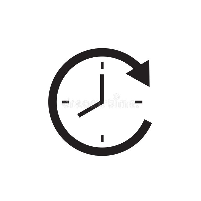 Clock with Arrow Icon. Vector Illustration Decorative Design Stock ...