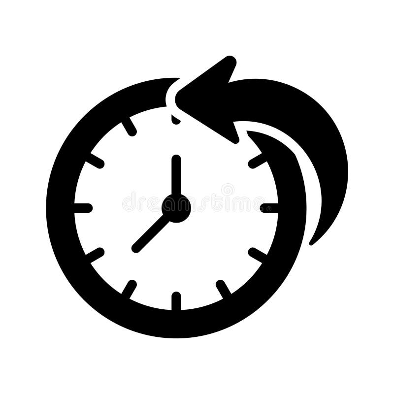 Clock with an Arrow, Symbolizing Time Sensitive Tasks Stock Vector ...