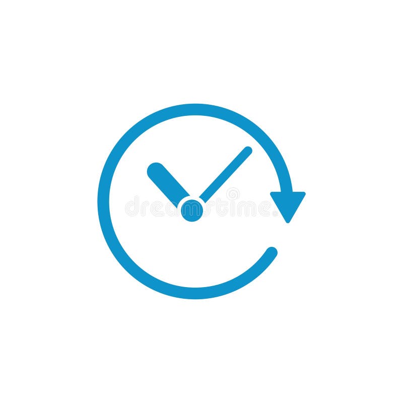 Clock with Arrow. Vector Illustration Decorative Design Stock Vector ...