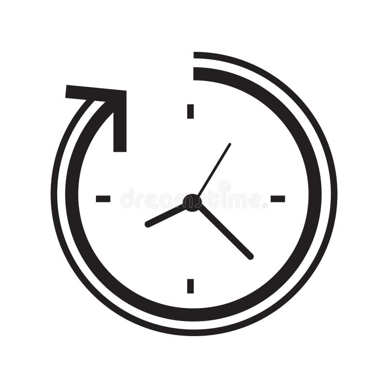 Clock with Arrow. Vector Illustration Decorative Design Stock Vector ...