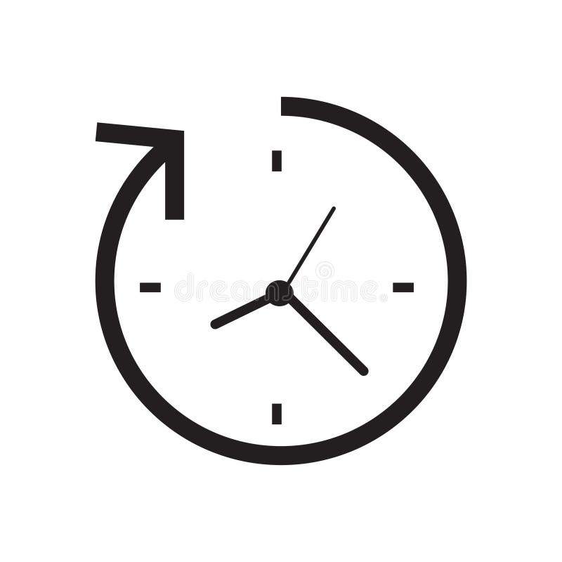Clock with Arrow. Vector Illustration Decorative Design Stock Vector ...