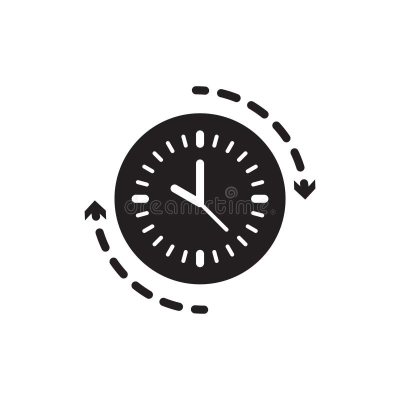 Clock with Arrow. Vector Illustration Decorative Design Stock Vector ...