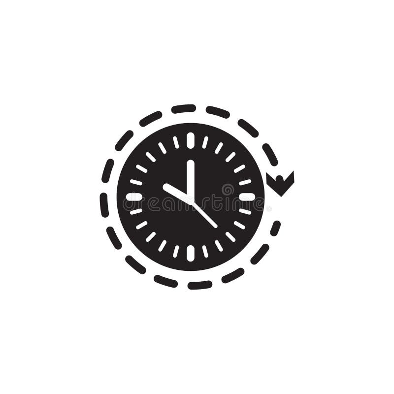 Clock with Arrow. Vector Illustration Decorative Design Stock Vector ...
