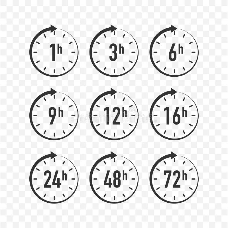 Clock Arrow. Work Time Effect or Delivery Service Time Stock Vector ...