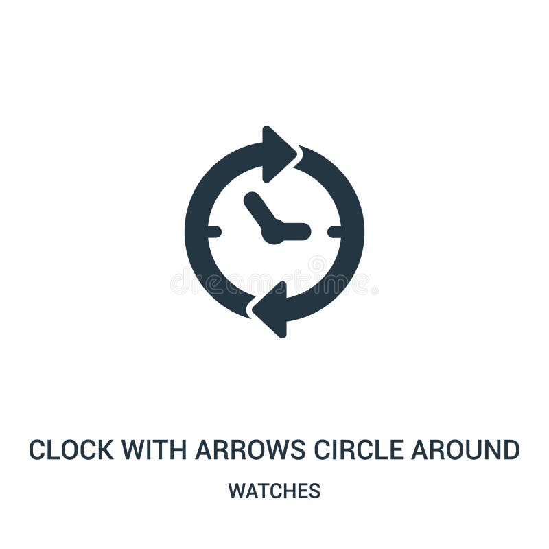 Clock with Arrows Circle Around Icon Vector from Watches Collection ...