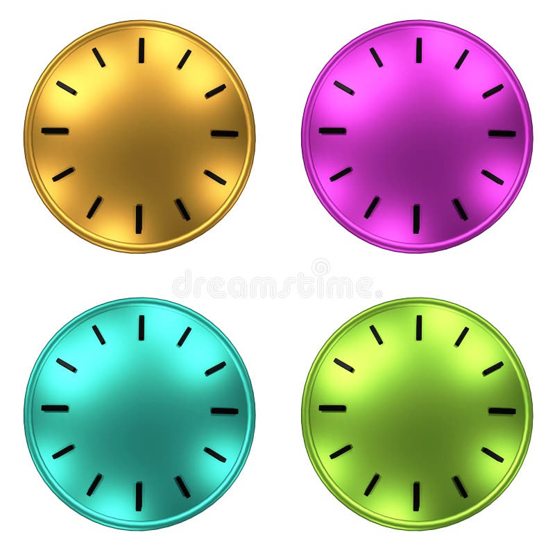 Clock without Arrows 3D Illustration Stock Illustration - Illustration ...