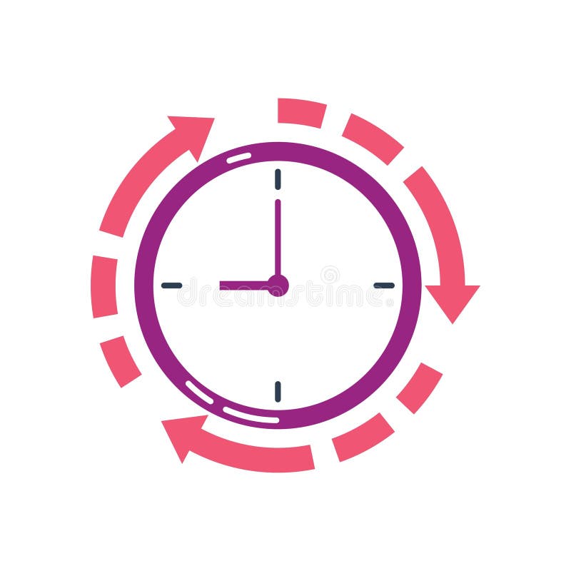 Clock with Arrows. Vector Illustration Decorative Design Stock Vector ...