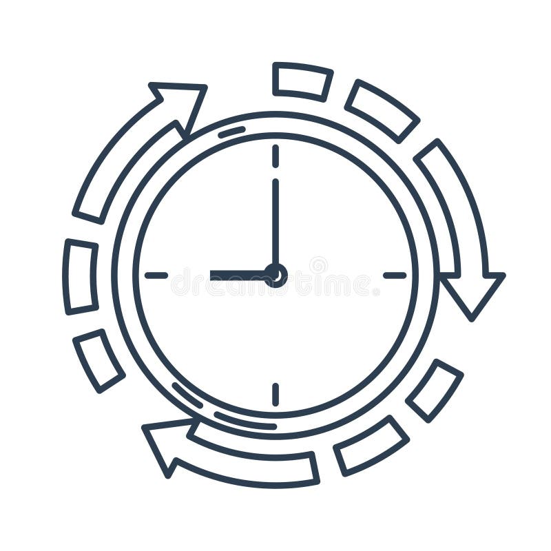 Clock with Arrows. Vector Illustration Decorative Design Stock Vector ...