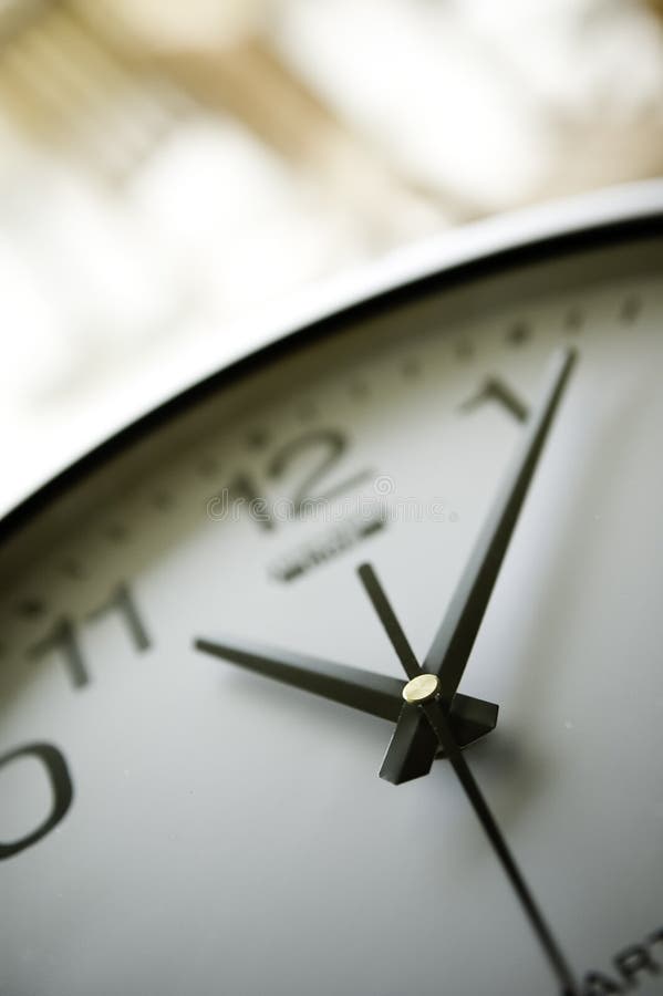 Analog Clock at 9 o clock stock image. Image of morning - 254095