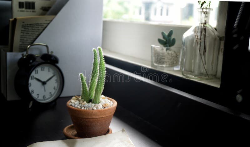 Clock in bed room stock photo. Image of awake, hour - 122041596