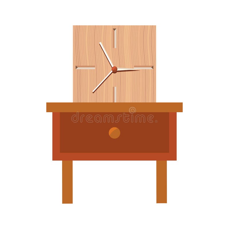 Bedside Table Alarm Clock Stock Illustrations – 314 Bedside Table Alarm ...