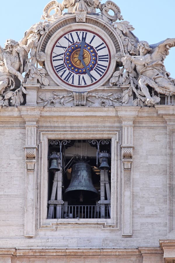 Clock and bell stock photo. Image of saint, tower, bell - 29195148