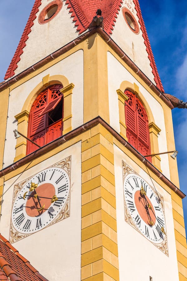 Clock of the bell tower stock image. Image of clock, wall - 85588365