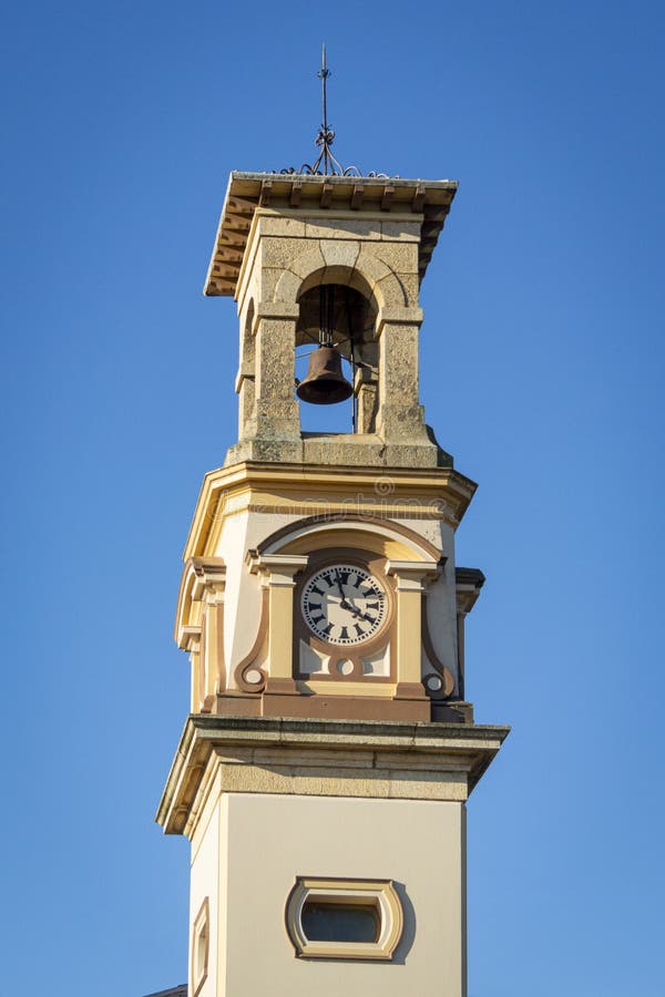 Clock and Bell Tower stock image. Image of downtown - 308016799
