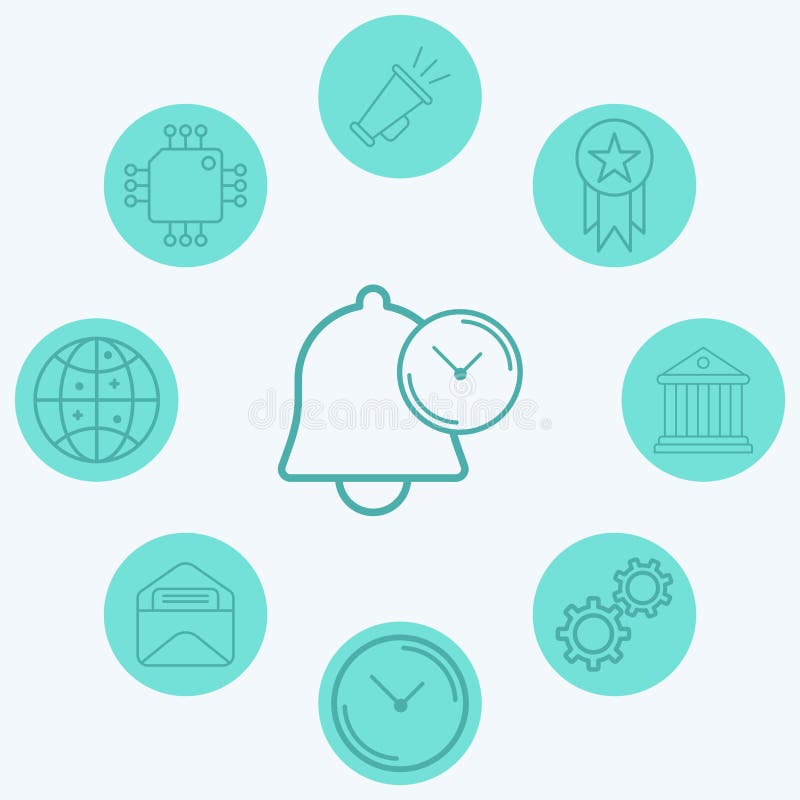 Bell Clock Symbol Stock Illustrations – 25,255 Bell Clock Symbol Stock ...