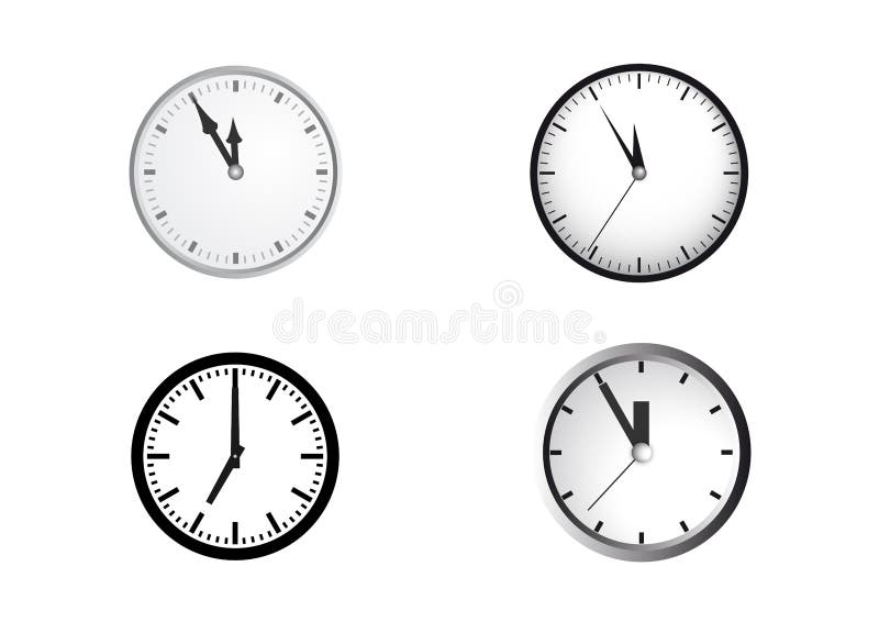 Noon Clock White Background Stock Illustrations – 273 Noon Clock White ...