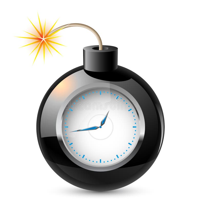 Bomb with timer stock illustration. Illustration of deadline - 20804456