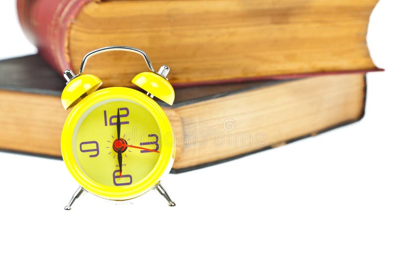 Clock and Book As Time Management Stock Image - Image of notebook ...