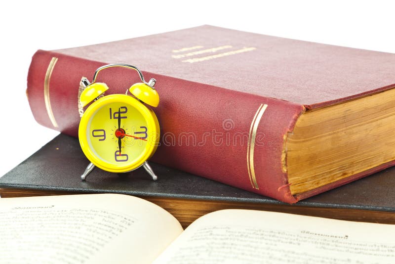 Clock and Book As Time Management Stock Image - Image of space, diary ...
