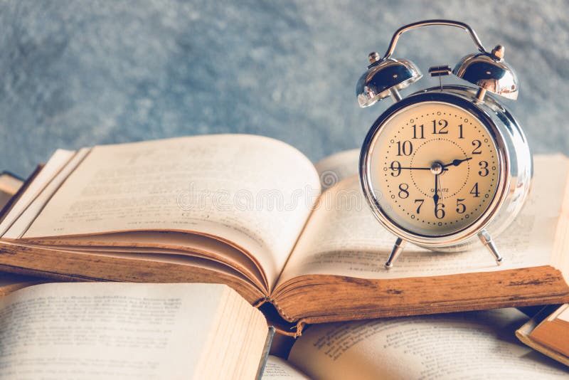 Clock and book stock image. Image of second, deadline - 88689801