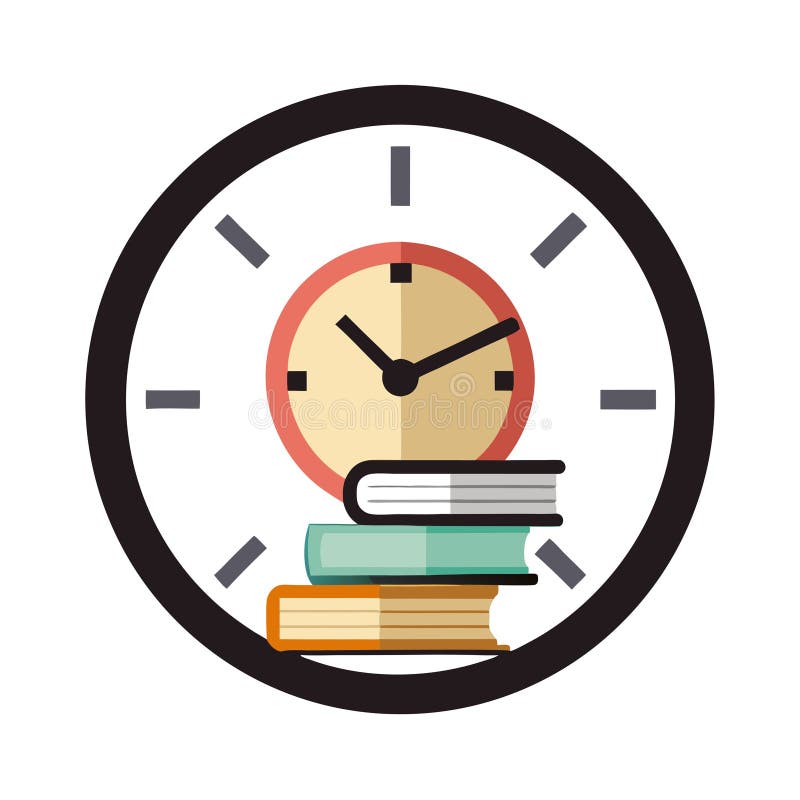 Time for Learning: Clock and Books Depicting Education and Time ...