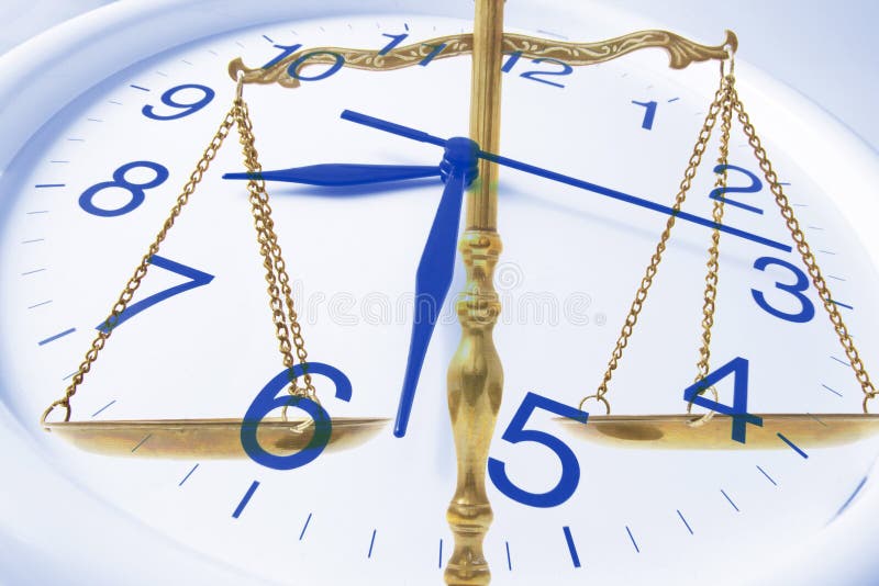 Clock and Brass Scale stock photo. Image of scale, punctual - 9321578