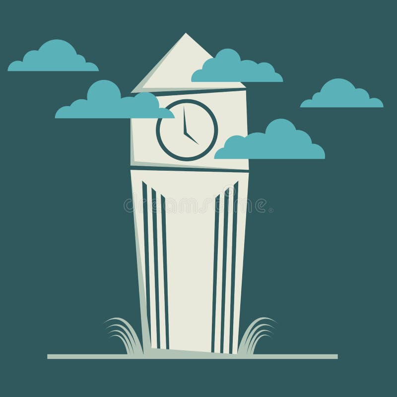 Clock building stock vector. Illustration of british - 43671365