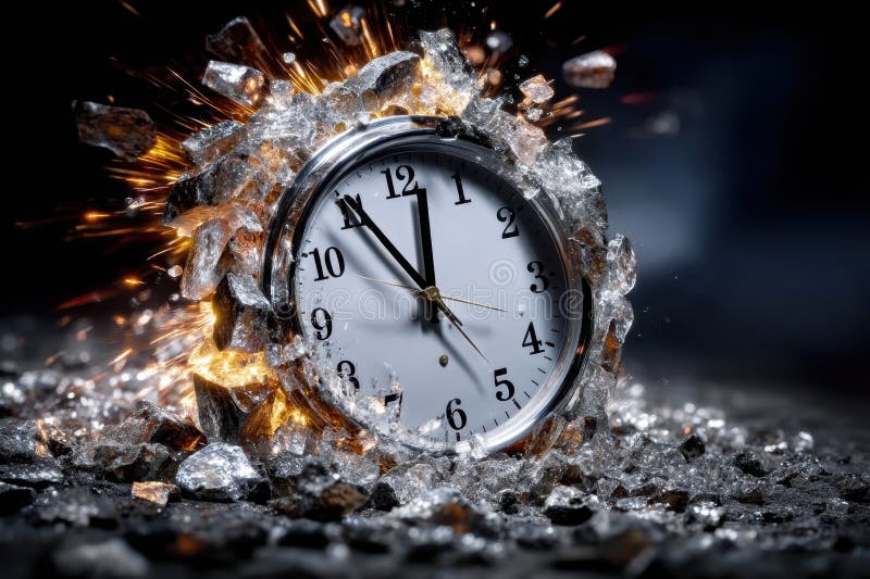 Clock Shatters in a Dramatic Display of Time S Fleeting Nature during ...