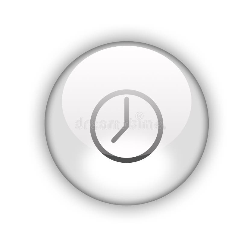 Clock button stock illustration. Illustration of glare - 3149836